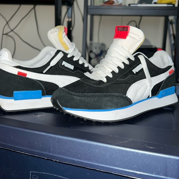 Puma | Shoes | Puma Future Rider Play On Black Ibiza Blue | Poshmark